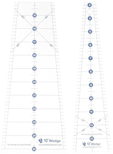Phillips Fiber Art Ruler TwoPiece Ten Degree Wedge – Crafts